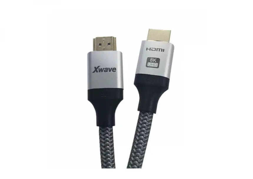Xwave Kabl HDMI 2.1 8K 1.5m HDR,upleten,30AWG,golden plate,blister