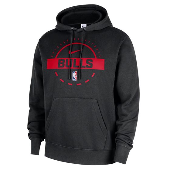 NBA CHICAGO BULLS CLUB PRACTICE PULLOVER HOODIE 'BLACK'