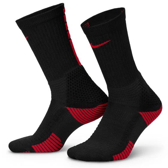 ELITE 2.0 CUSHIONED CREW SOCKS 'BLACK/RED'