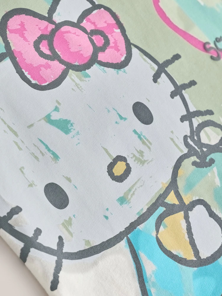 Krem boja - Majice kratkih rukava sa velikim grafičkim Print-om Hello Kitty (3-16god.)