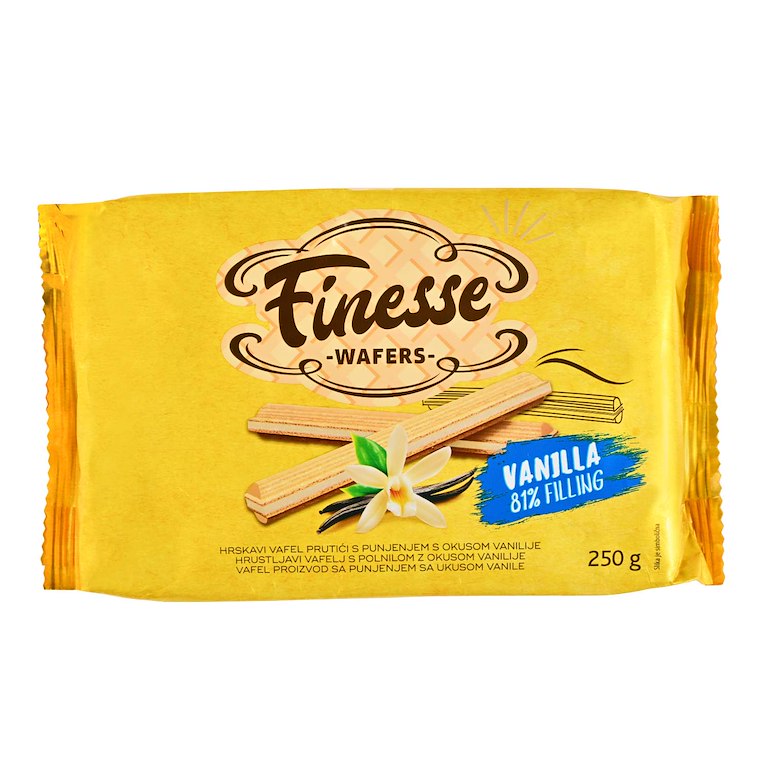 Vafl prutići vanila 250g finesse