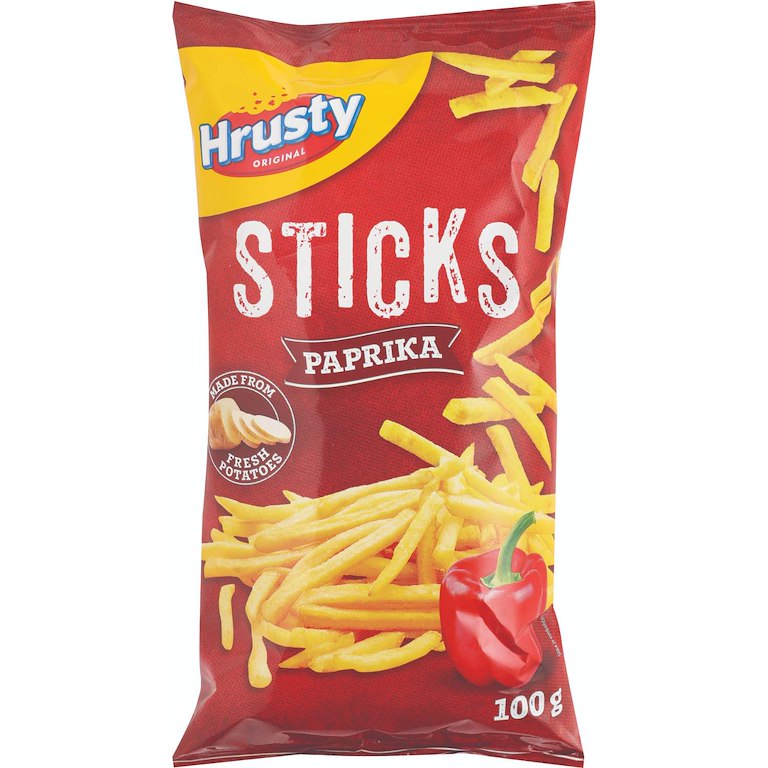 Hrusty čips štapići paprika 100g hrusty