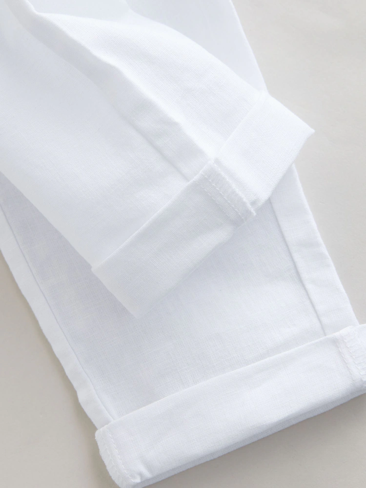 Belo - Laneno platno Blend Pull on Pantalone (3meseci -7god)