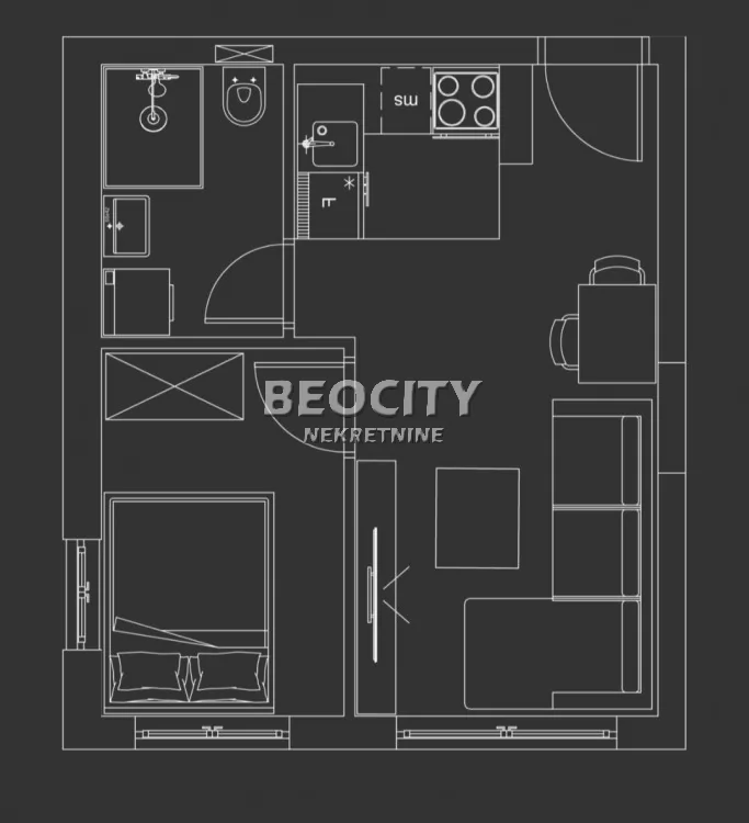 Dvosoban stan, 28 m2, Telep ID: 126969