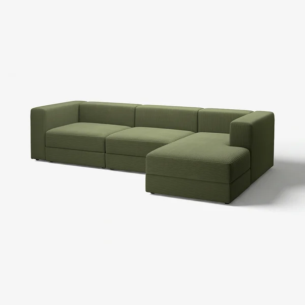 Modularni 4-sed s lenjivcem, desno/Samsala tamnožuta-zelena
