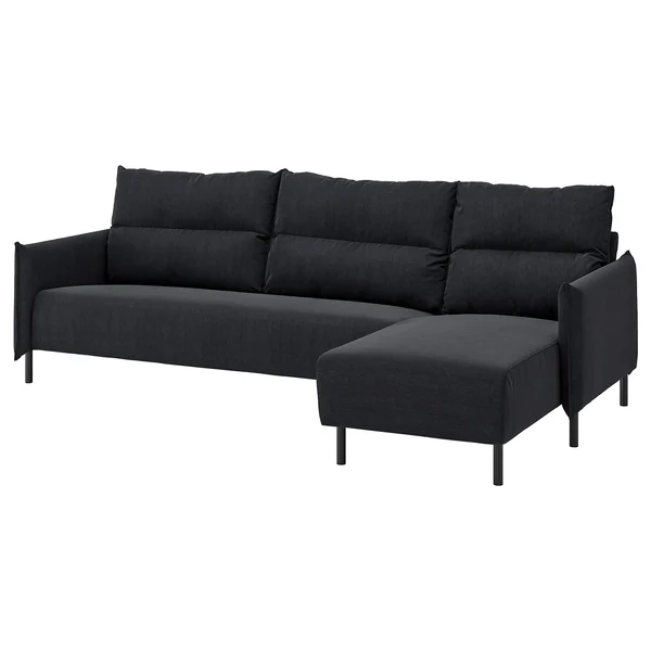 Sofa 4-sed i lenjivac, Saxemara crno-plava
