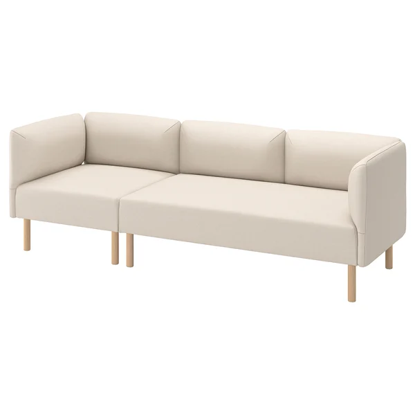 Modularna sofa trosed, Vissle/bež drvo