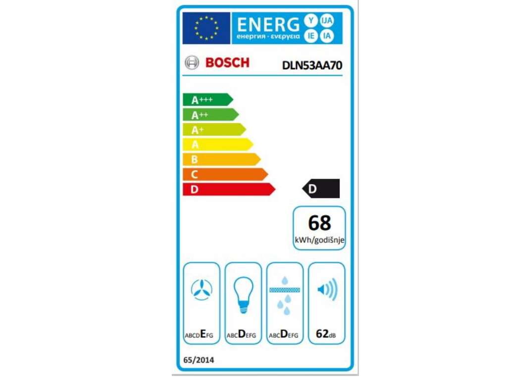 Aspirator BOSCH DLN53AA70/Serija 2/ugradni/53cm/antracit