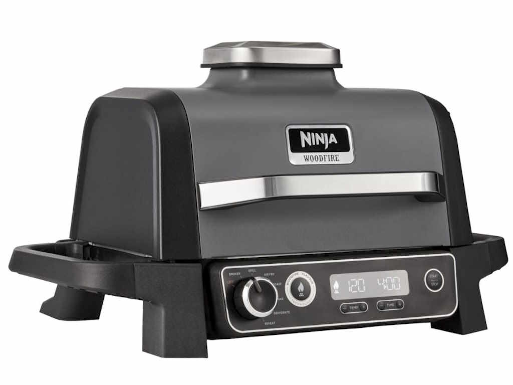 Gril NINJA OG701EU Woodfire Electric Outdoor BBQ Grill & Smoker/2400W/crna