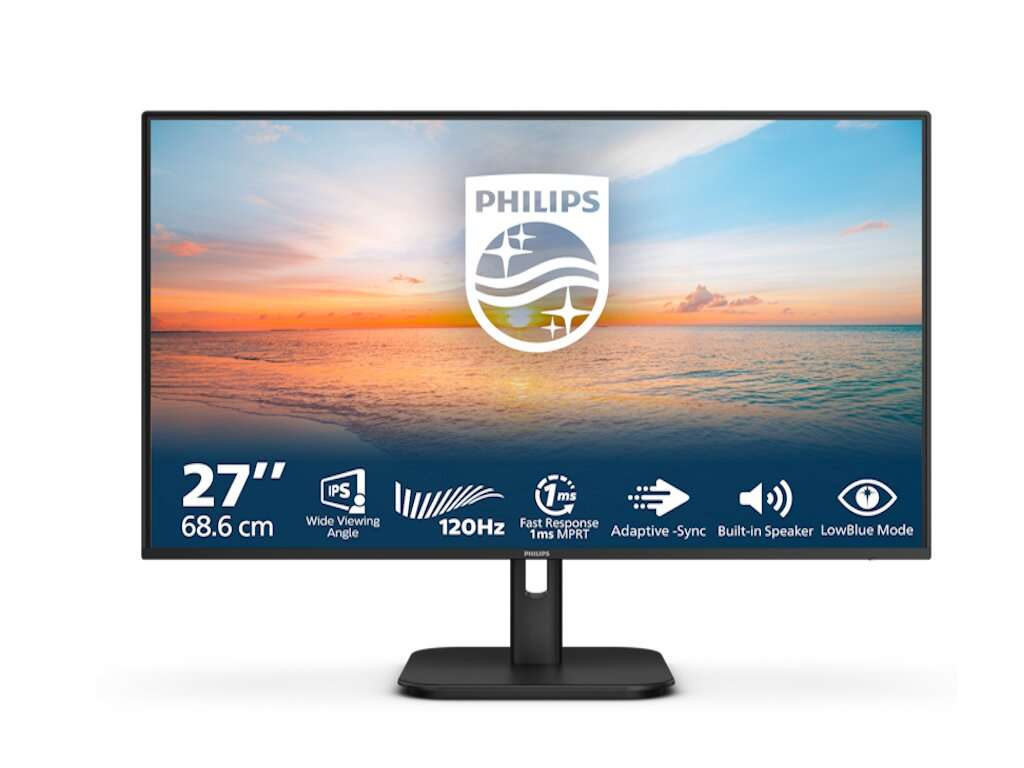 Monitor PHILIPS 27E1N1200A/00 27″/IPS/1920×1080/120Hz/4ms GtG/VGA,HDMI,DP/VESA/zvucnici/crna