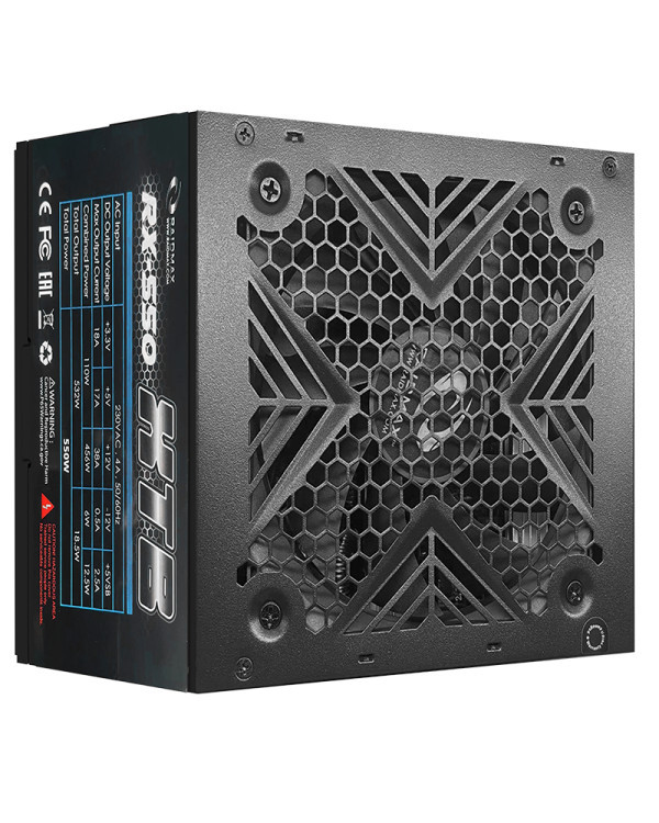 Napajanje 550W Raidmax RX-550XT(B) Full Black 120mmTC Fan Retail Pack