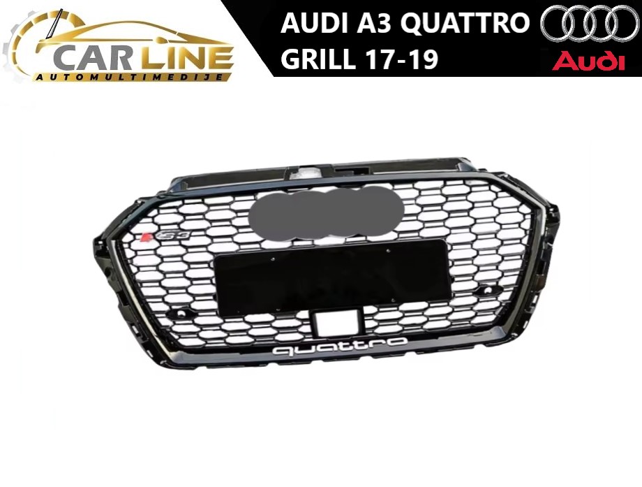 AUDI A3 PREDNJI GRILL QUATTRO 17-19