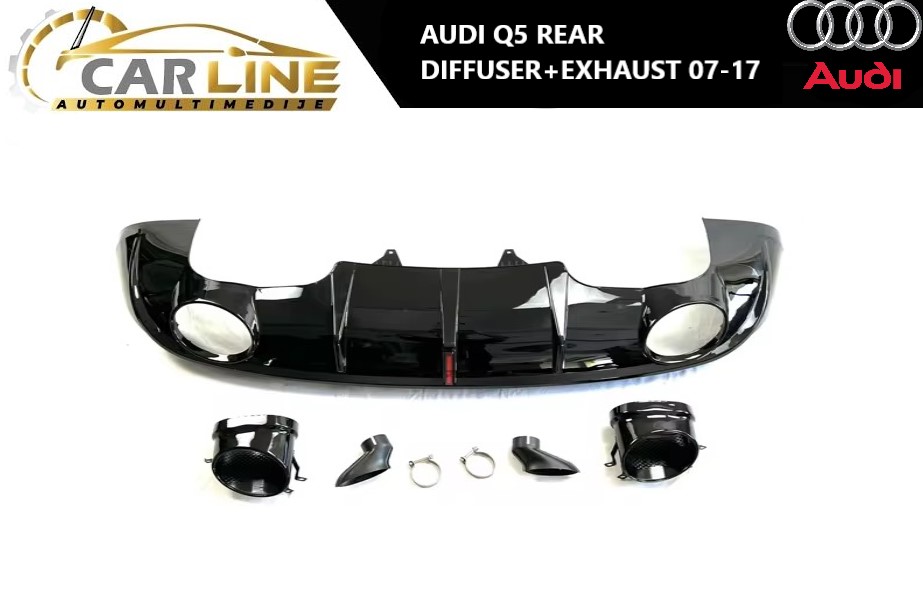 AUDI Q5 ZADNJI DIFUZOR SA AUSPUHOM LED 07-17