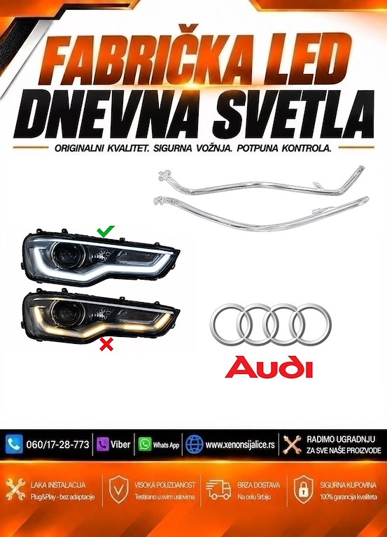 LED DNEVNO SVETLO FABRICKI MODEL U FARU AUDI A6 12-15 XENON