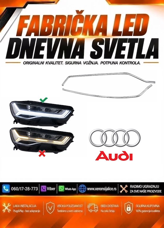 LED DNEVNO SVETLO FABRICKI MODEL U FARU AUDI A6 15-18 LED