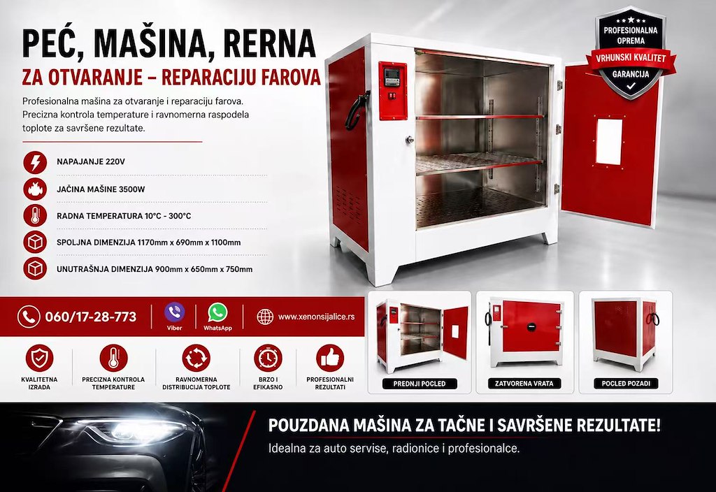 PEC,MASINA,RERNA ZA OTVARANJE-REPARACIJU FAROVA