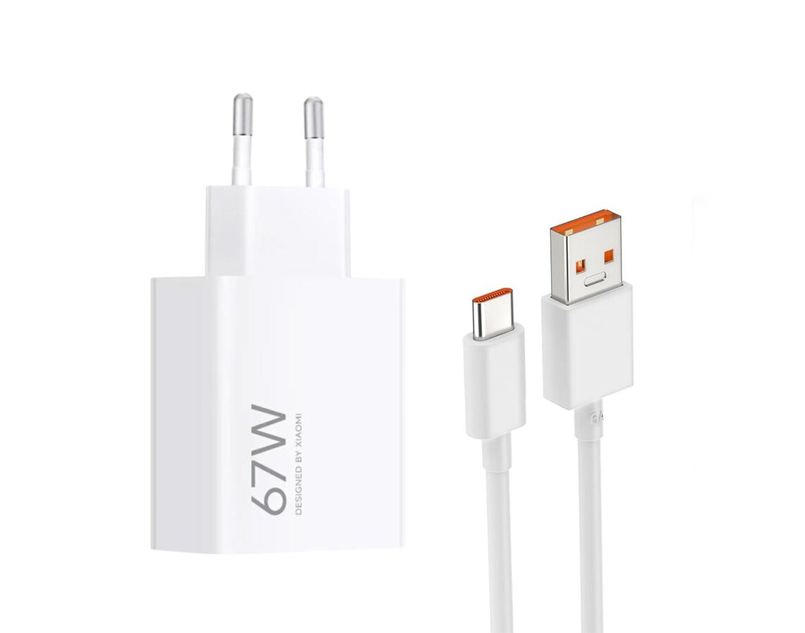Kucni punjac Xiaomi HyperCharge 67W sa USB na Type C kablom beli EU