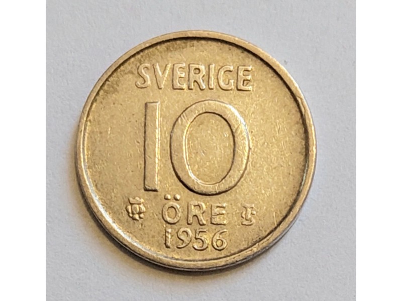 Švedska - 10 Ore 1956 Srebro