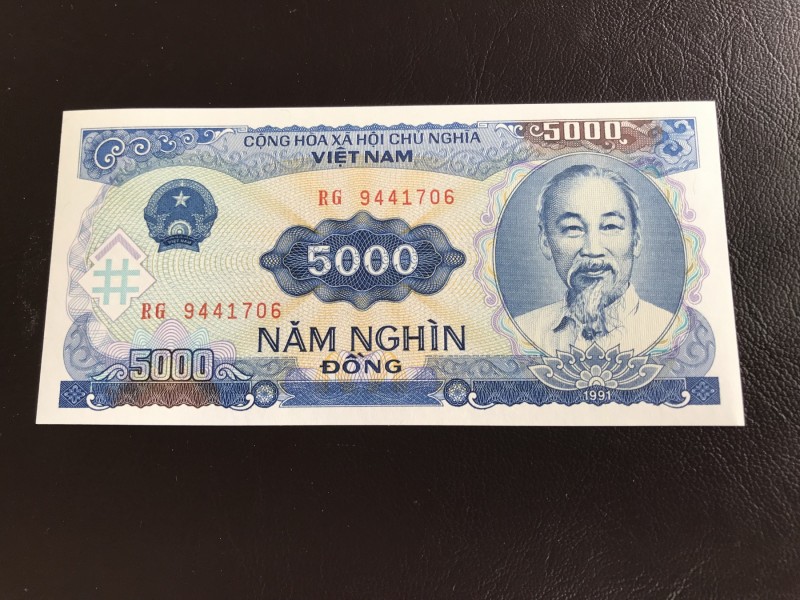 VIJETNAM 5000 ĐONG. UNC.1991.