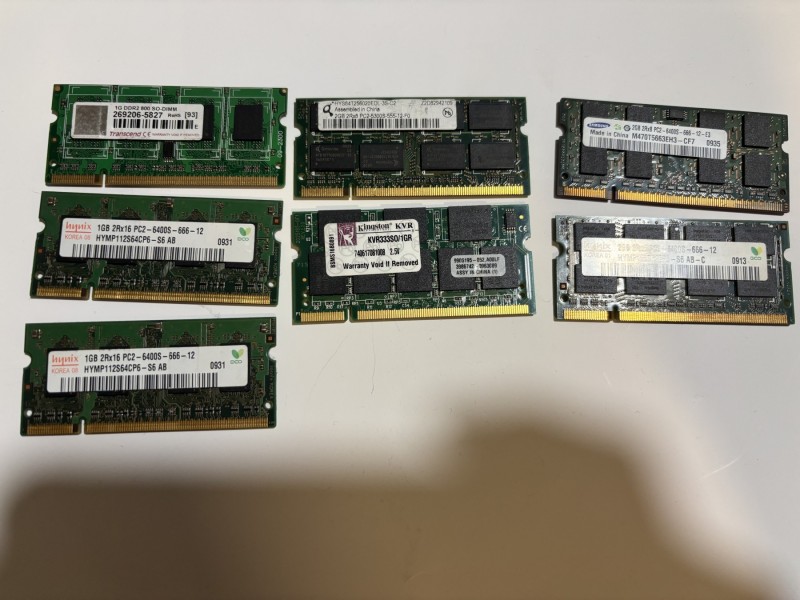 Lot ram memorija za laptop. Ispravne!