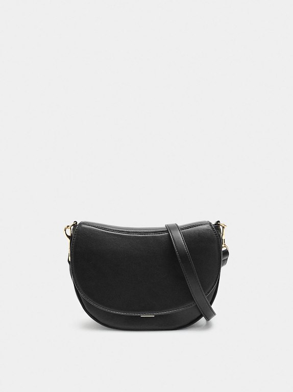 OVAL CROSSBODY BAG WITH FLAP
