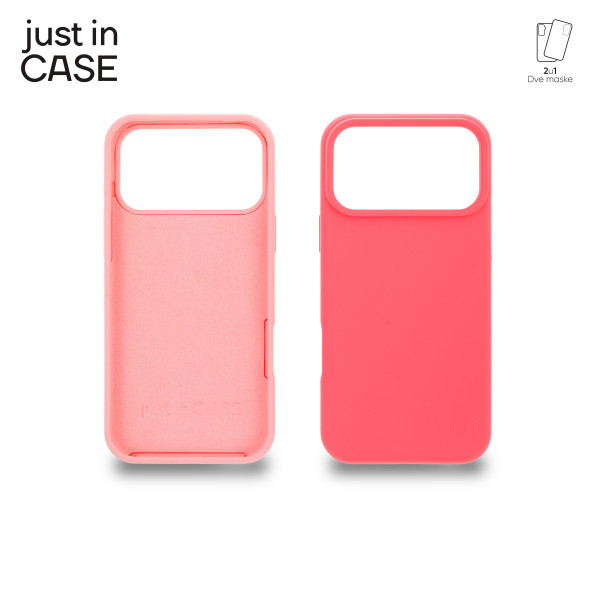 2u1 Extra case MIX PLUS paket maski za telefon za iPhone 17 Pro Max PINK