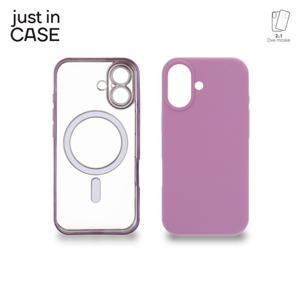 2u1 Extra case MAG MIX PLUS paket maski za telefon za iPhone 17 LjUBIČASTI