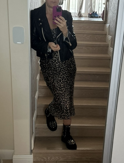 Chiccode svilena leopard print haljina