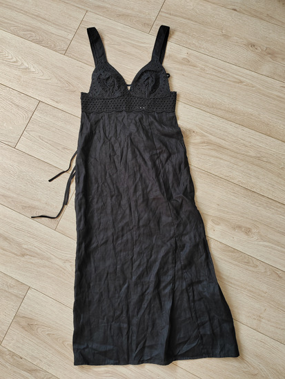 H&m midi lanena haljina