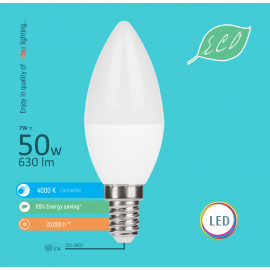 LED SIJALICA E14/7W 4000K C37 ECO 51052