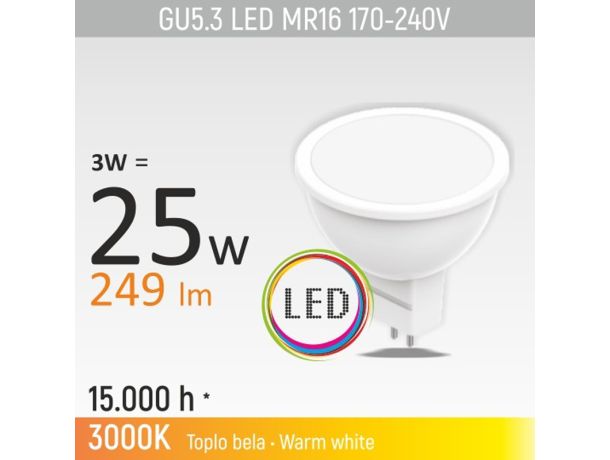 LED SIJALICA GU5.3/3W MR16 MIT 400381
