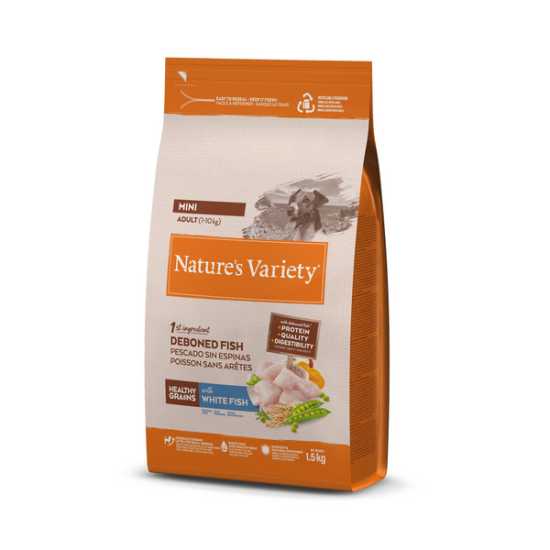 Nature's Variety hrana za pse Healthy Grains Mini Adult - White fish 1.5kg