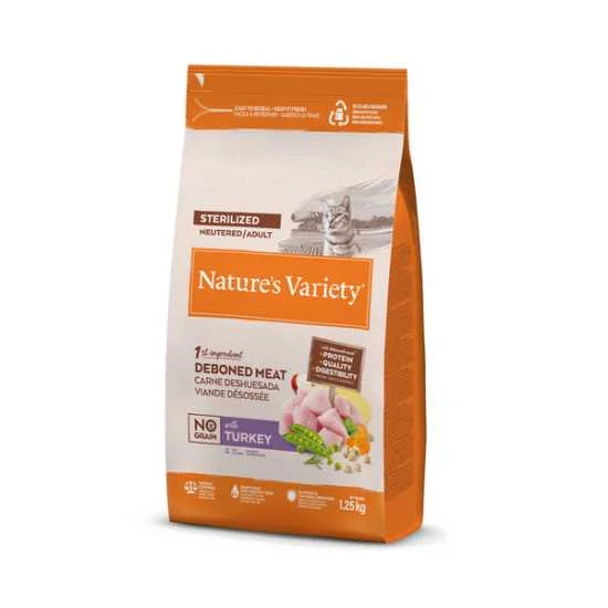 Nature's Variety hrana za mačke No Grain Adult Sterilised - Turkey 1.25kg