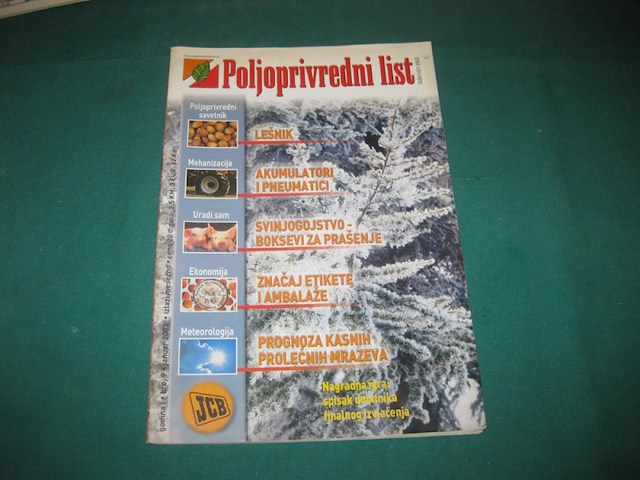 Poljoprivredni list br.9 (2003.)