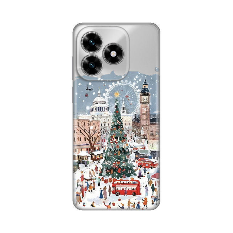 Zastitna ultra tanka (skin) maska / futrola PRINT - Huawei Honor X5c Plus Christmas Town