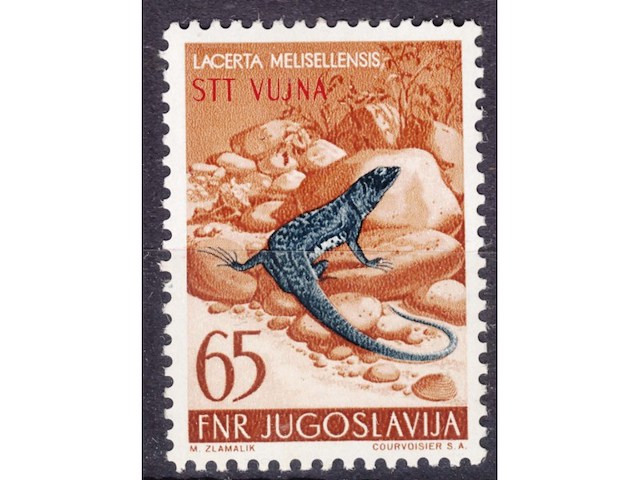 Jugoslavija Trst VUJA 1954 Fauna Gušter **