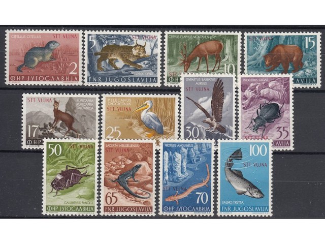 Jugoslavija Trst VUJA 1954 Fauna **