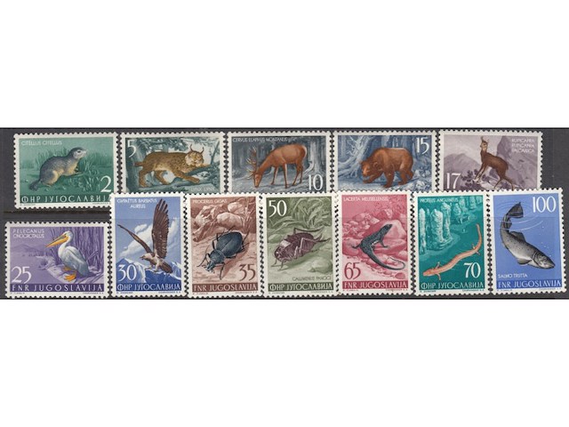 Jugoslavija 1954 Fauna serija **