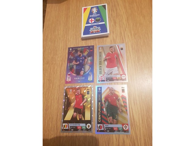 Kartice Euro 2024 Match Attax (Topps) paralele + U XI
