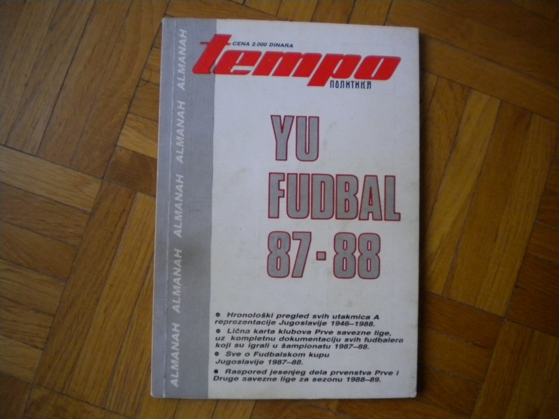 tempo YU FUDBAL ALMANAH 87-88