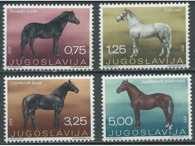 Jugoslavija 1969. cela serija Fauna konji MNH **