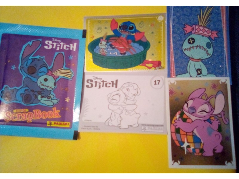 STITCH SUPER SCRAP BOOK PANINI Sličice na komad