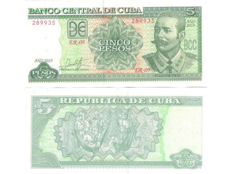 Kuba CUBA 5 Pesos 2019 UNC, P-116