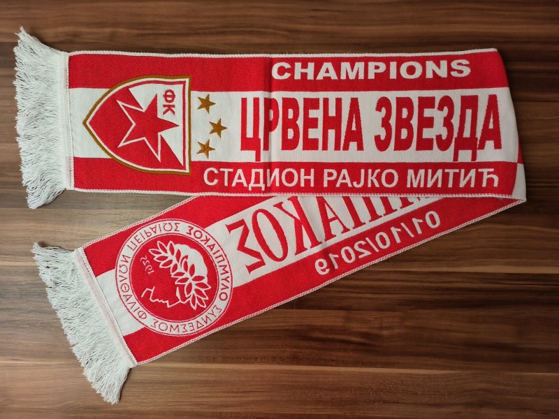 Navijački šal crvena zvezda olympiakos