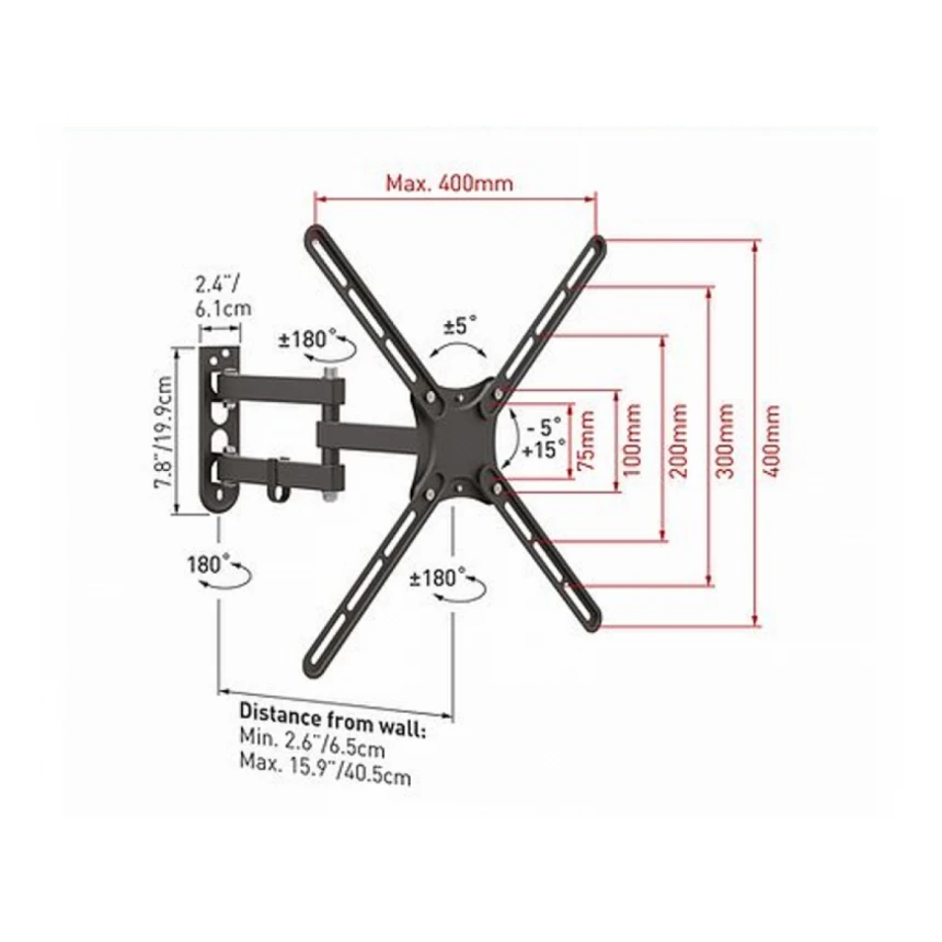 BARKAN E3433 LCD TV zglobni zidni nosač do 65 inča