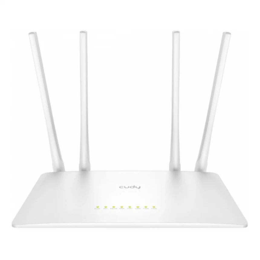 Cudy WR1200 AC1200 Dual Band 2.4+5Ghz Wi-Fi Ruter 1W/4LAN 10/100Mbps, 4x5dBi, GUEST/WPS/DDNS