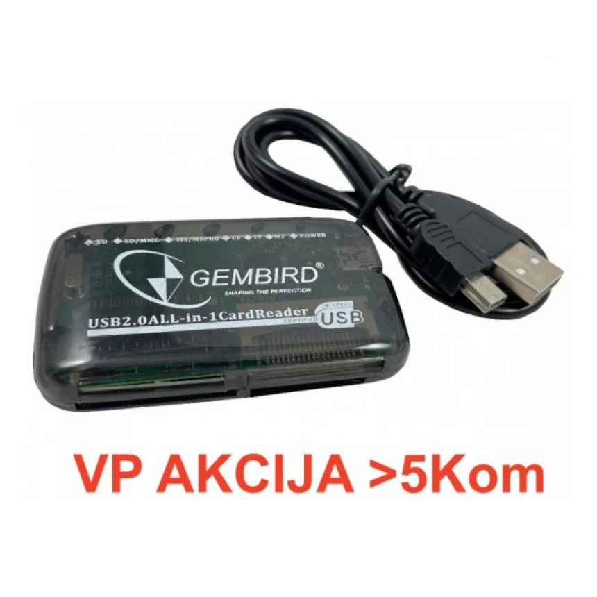 FD2-ALLIN1-BLK ** Gembird USB2.0 citac svih tipova memorijskih kartica(319)