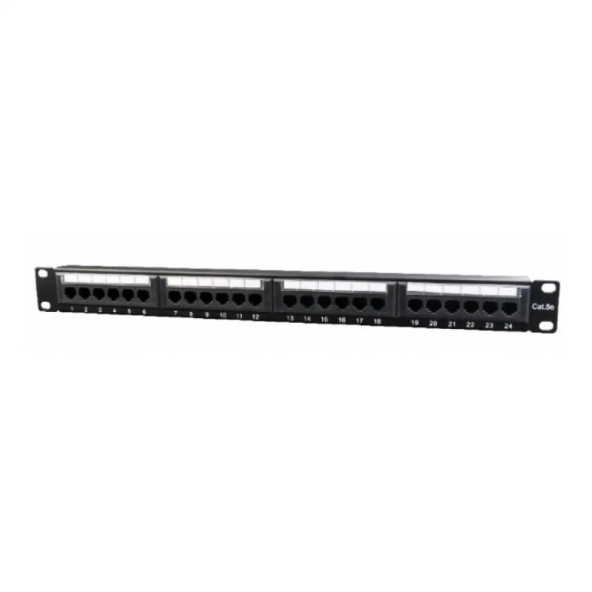 NPP-C524CM-001 Gembird Cat.5E 24 port patch panel with rear cable management