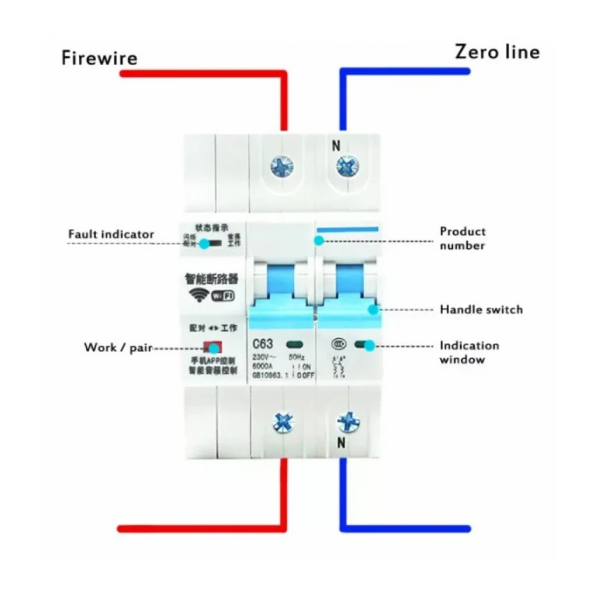 ZIGBEE-SMART-SWITCH BREAKER Gembird Tuya prekidac-osigurac APP Glasovna kontrola Alexa Google Smart