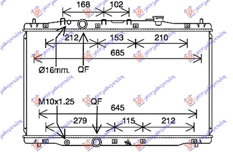 HLADNJAK MOTORA 2.2 i-DTEC DIZEL (MAN/AUTO) (425x750x26) (KOYO) HONDA CR-V (2013-2015) (OEM: 19010R7CG01)